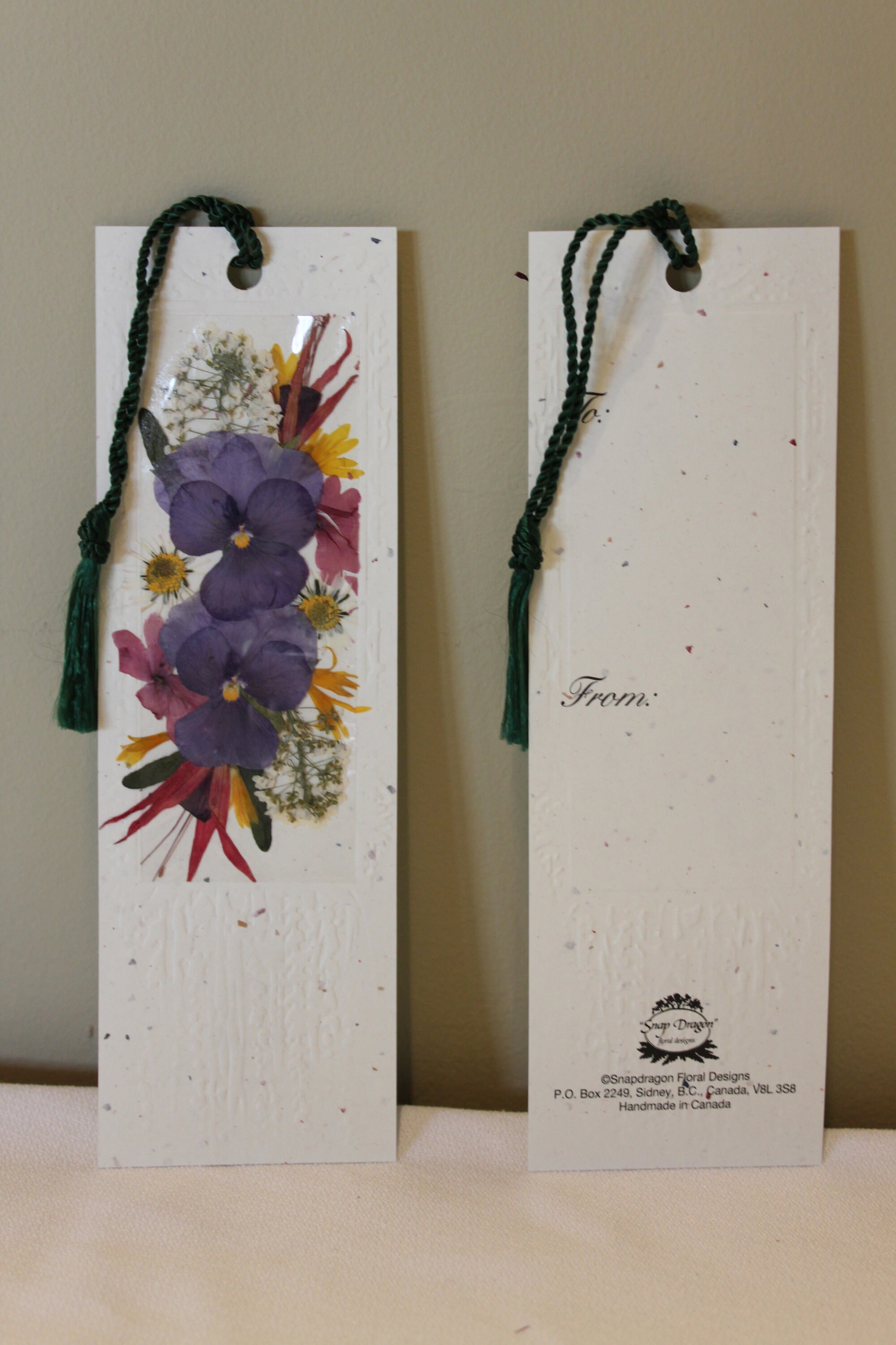 Real Flower Bookmarks - Set of 8 - Etsy