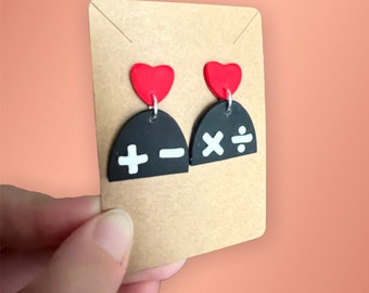Math Teacher Earrings - Etsy