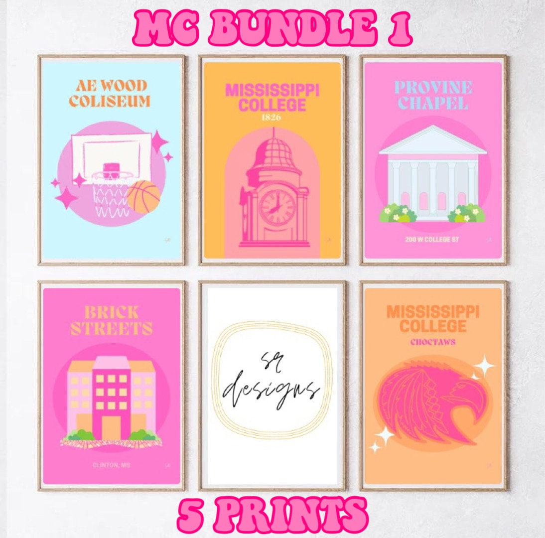 Mississippi College Art Prints - Bundle 1 - Etsy