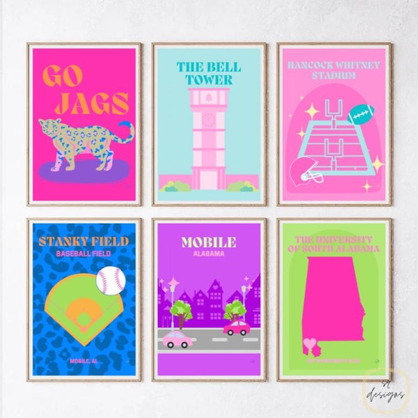 University of South Alabama Home Art - Etsy