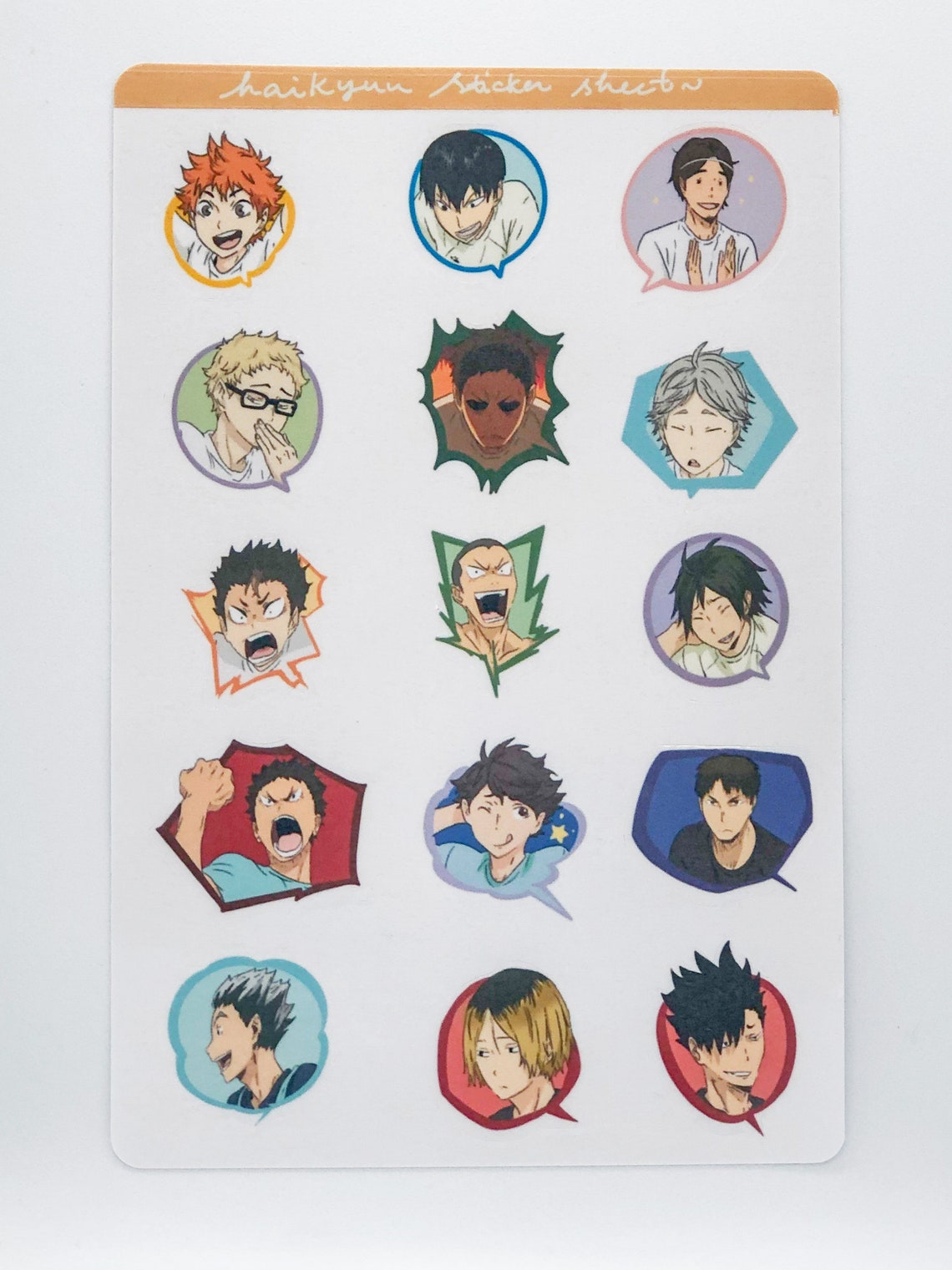 Haikyuu Anime Sticker Sheet Commercial Break Haikyuu | Etsy