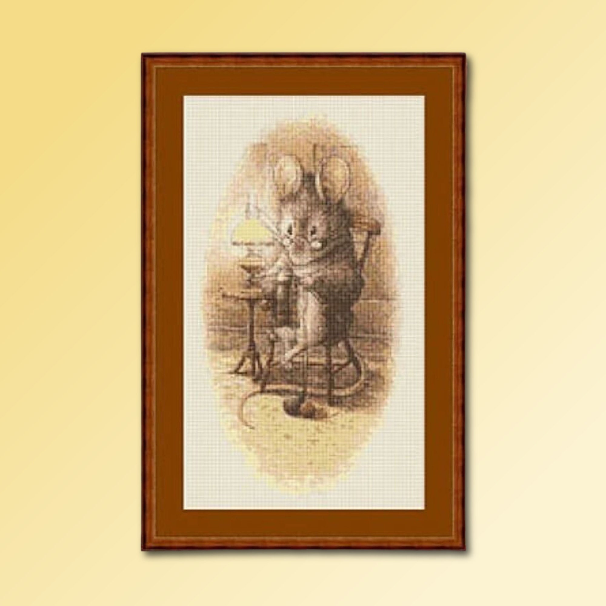 Mr Knitting Mouse Cross Stitch Pattern, Beatrix Potter, Instant ...