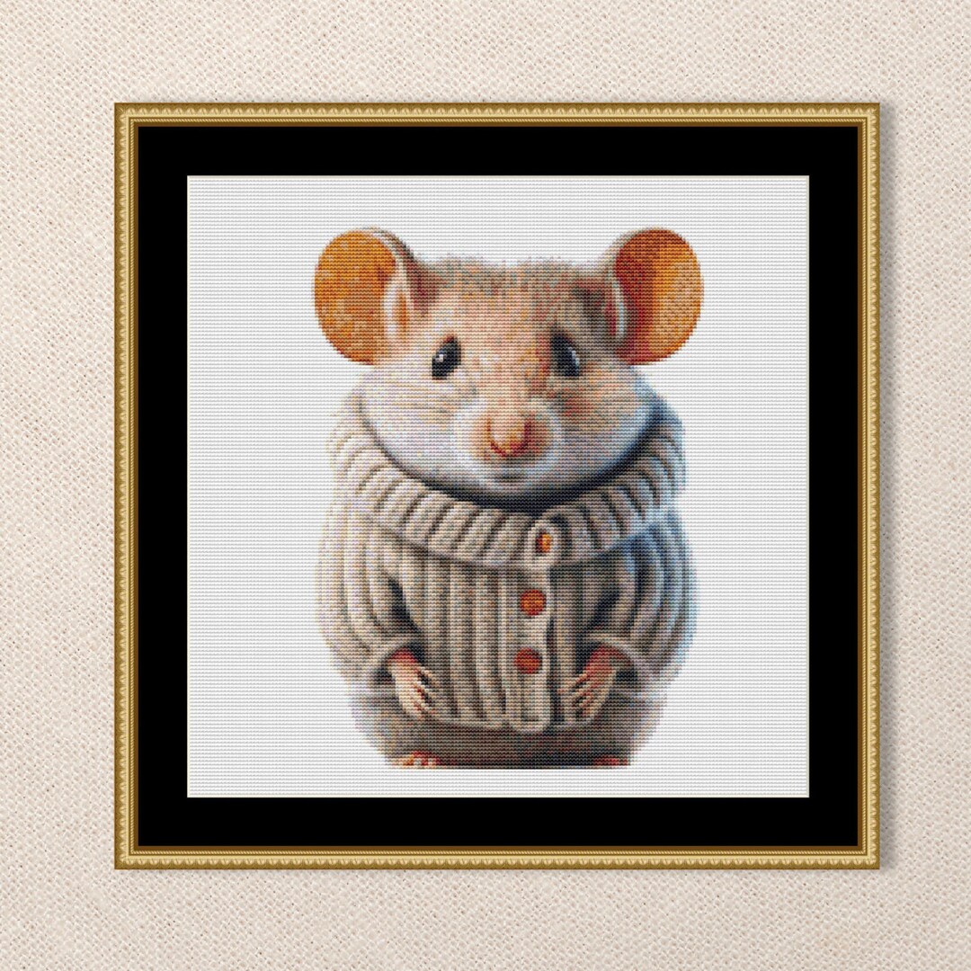 Mouse Cross Stitch Pattern, Instant Digital Download, Printable ...