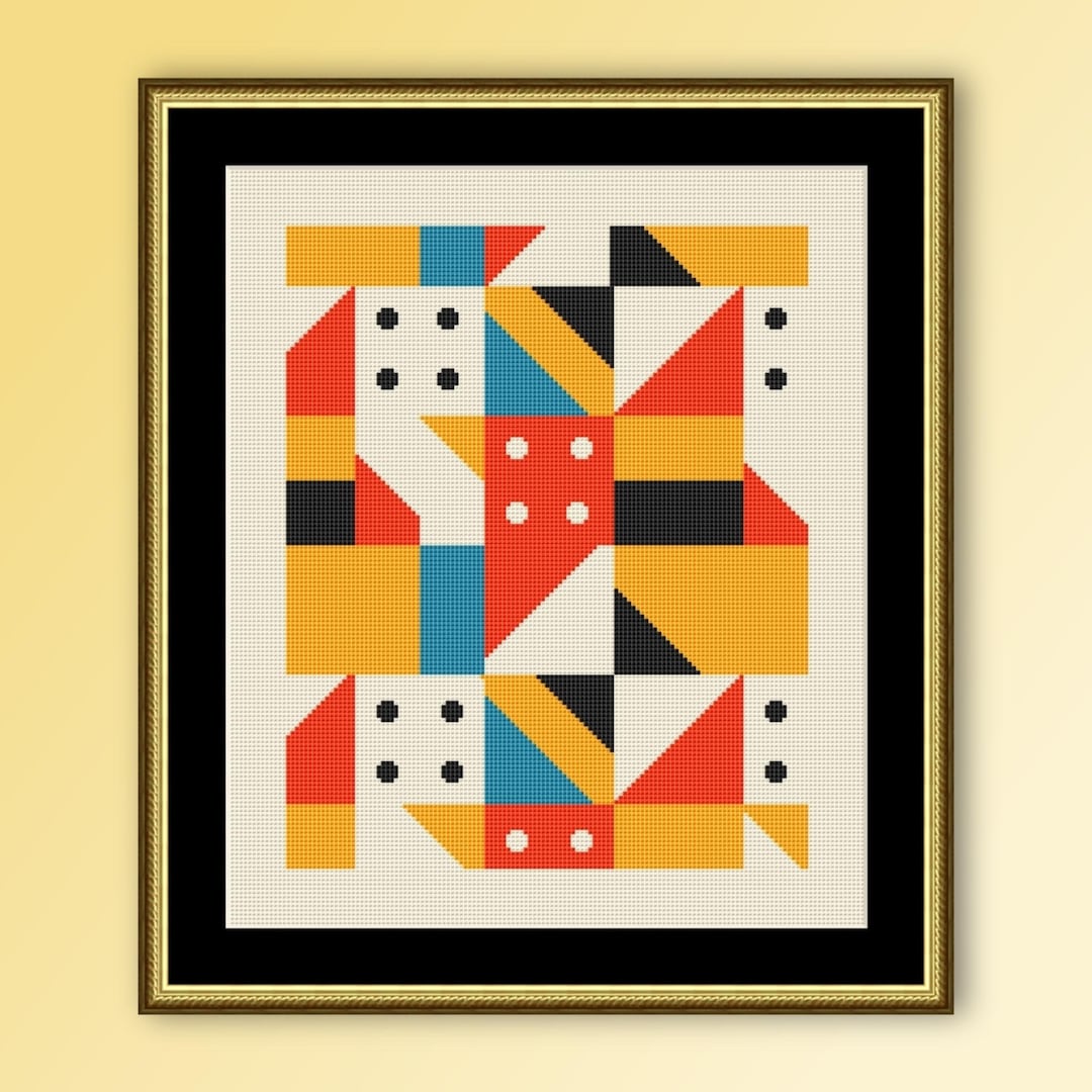 Geometric Shapes Cross Stitch Pattern: Minimalist Xstitch Chart (PDF ...