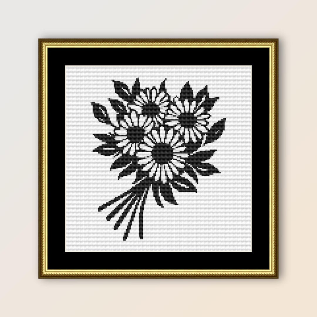 Daisy Bouquet Cross Stitch Pattern, Instant Digital Download, Printable ...