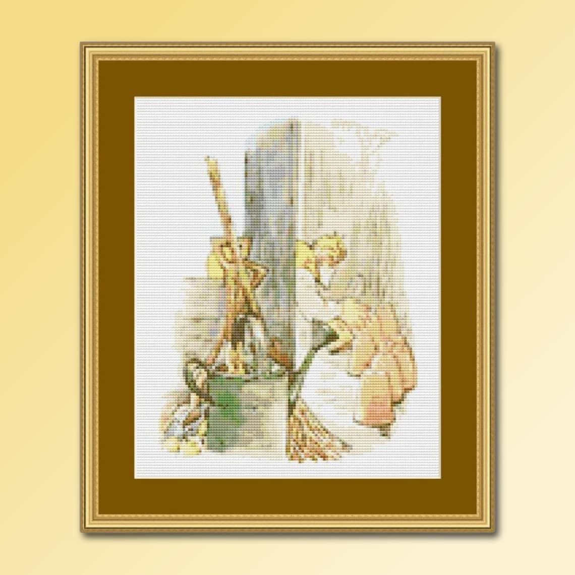 Beatrix Potter, Peter Rabbit Cross Stitch Pattern, somewhere in the ...