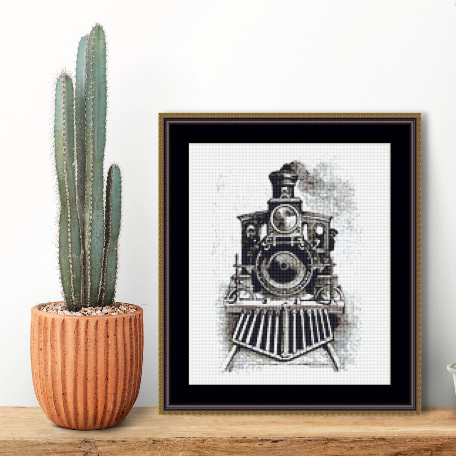 Steam Locomotive Cross Stitch Pattern, Train Engine, Instant Download ...
