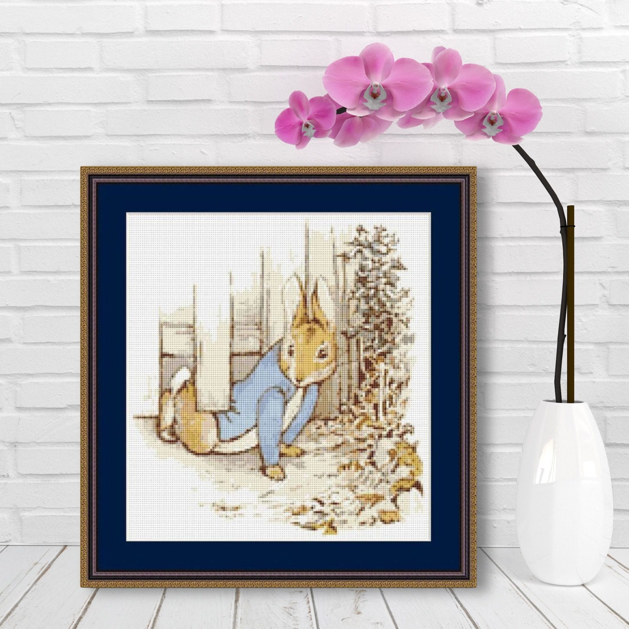 Naughty Peter Rabbit Cross Stitch Pattern under the - Etsy