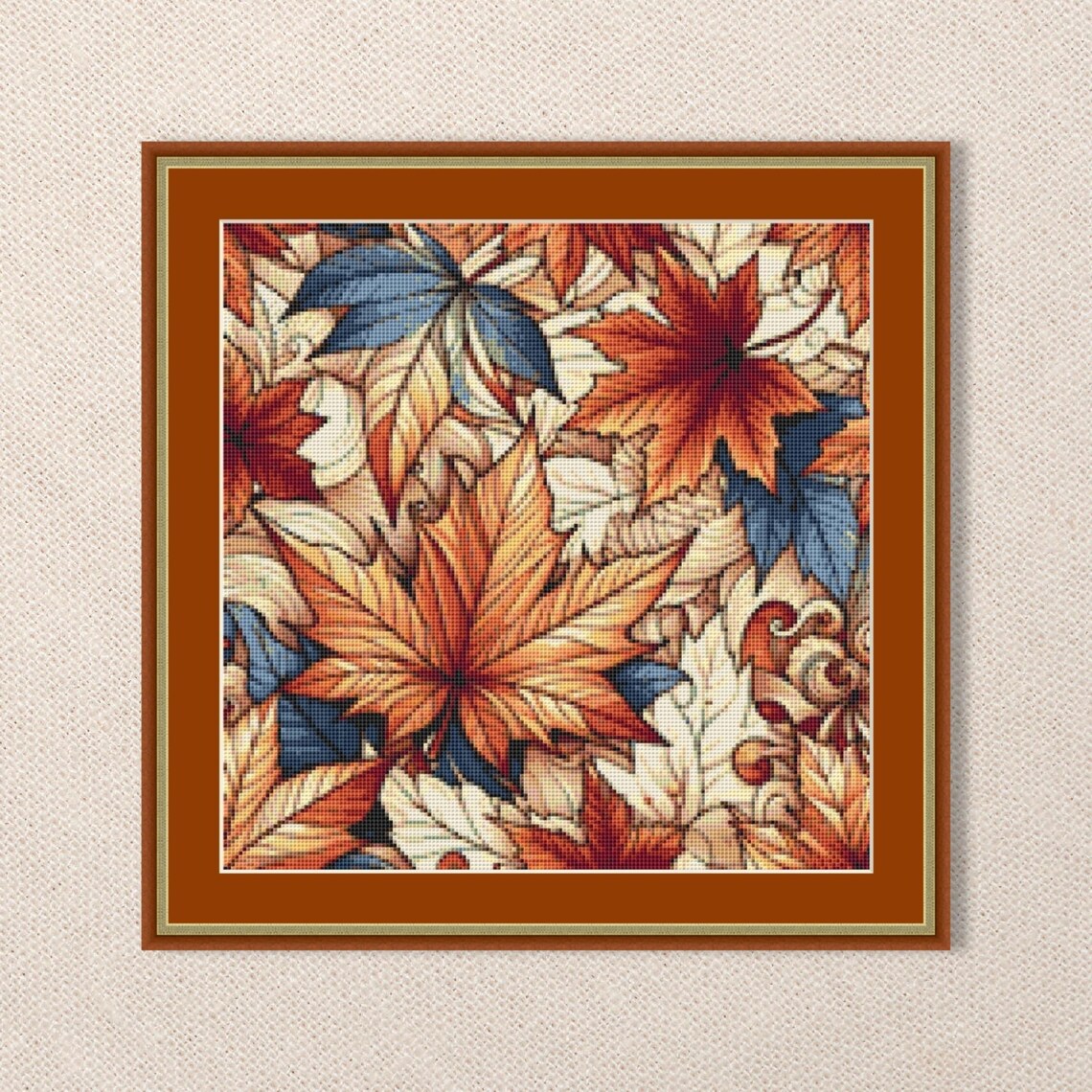 Autumn Leaves Cross Stitch Pattern, Instant Download, Printable Fall ...