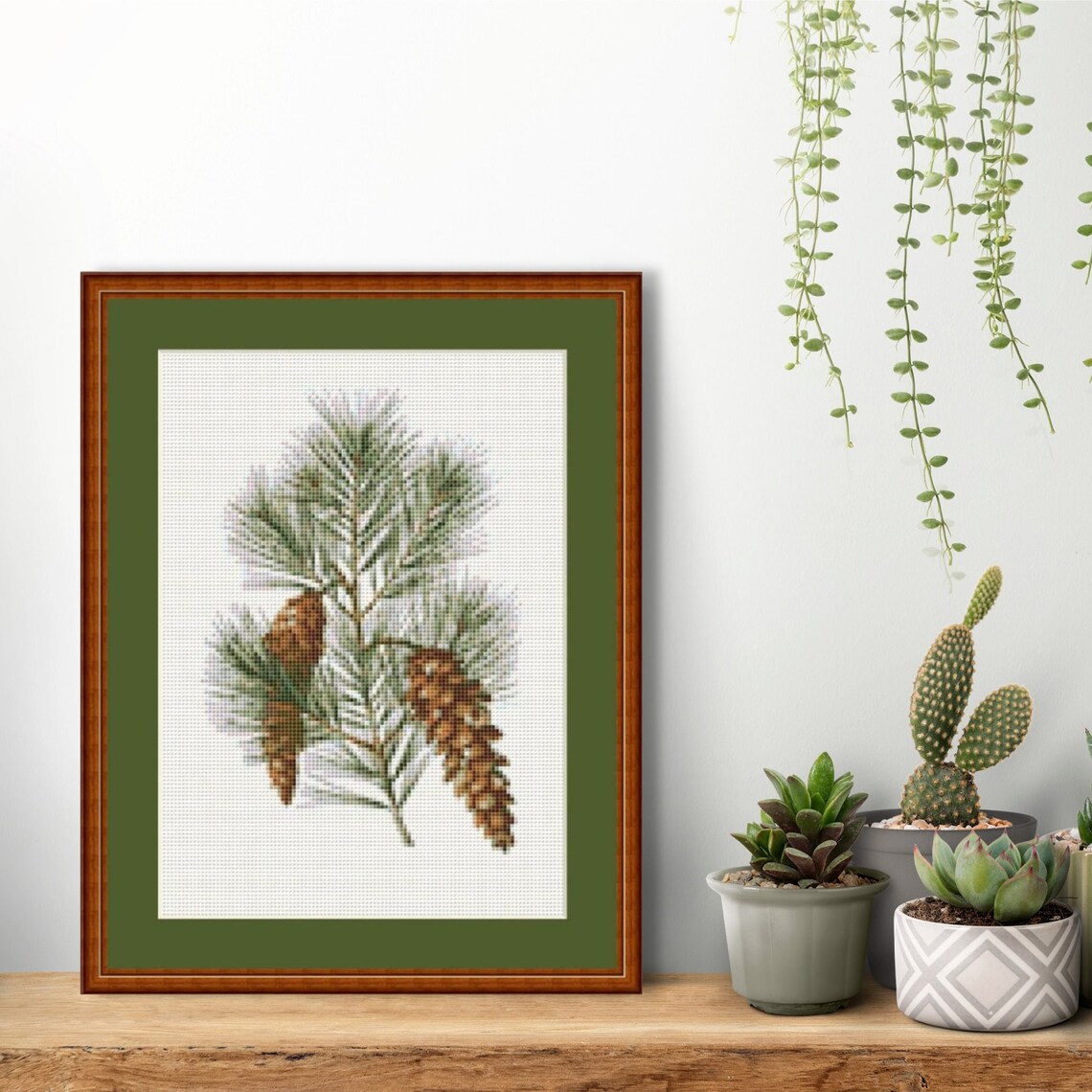 White Pine Cross Stitch Pattern, Instant Download, Printable Botanical ...