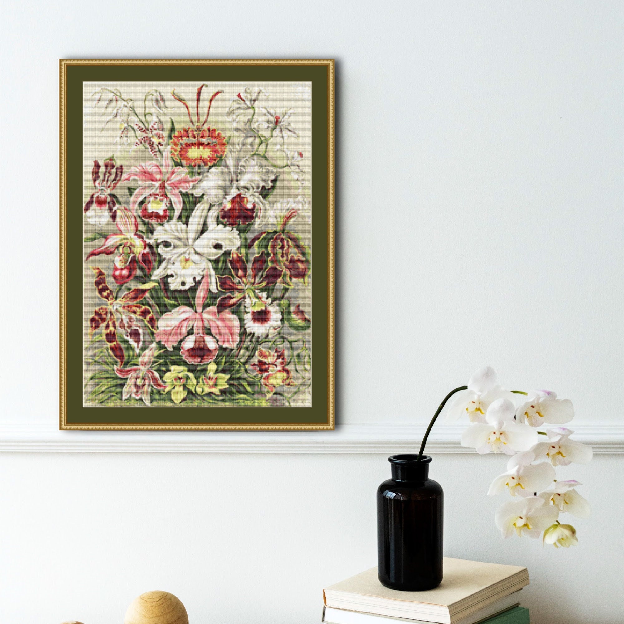 Ernst Haeckel Orchid Cross Stitch Pattern, Orchideae, Instant Download ...