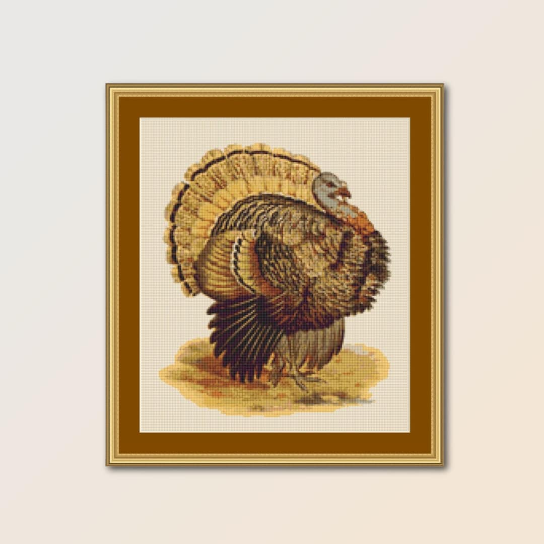 Kitchen Decor Cross Stitch Pattern, Wild Turkey, Instant Download ...