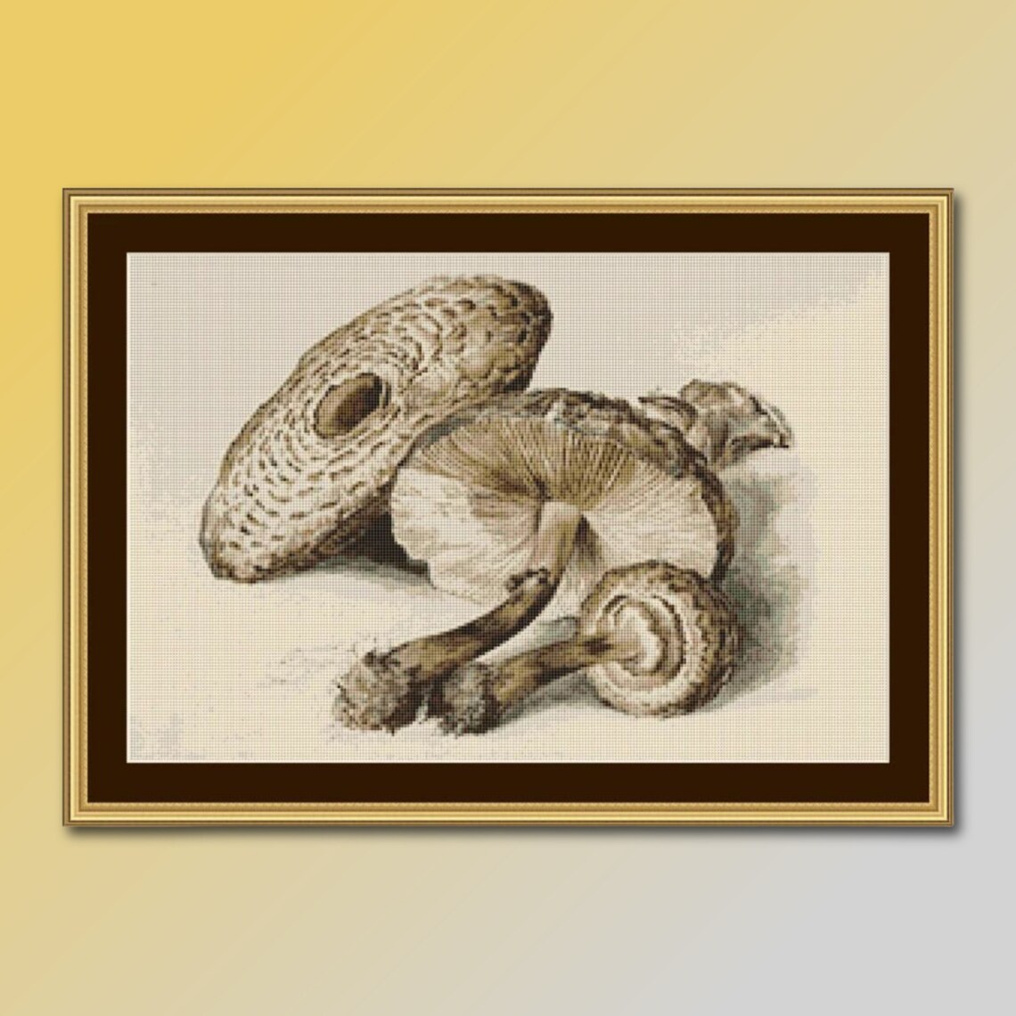 Mushroom Drawing Cross Stitch Pattern, Beatrix Potter, Instant Digital ...