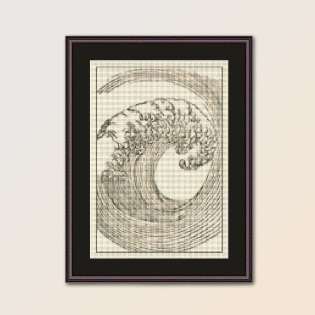 Japanese Wave Cross Stitch Pattern, Instant Download Printable Chart ...