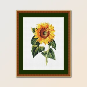 Sunflower Cross Stitch Pattern, Instant Digital Download, Printable ...