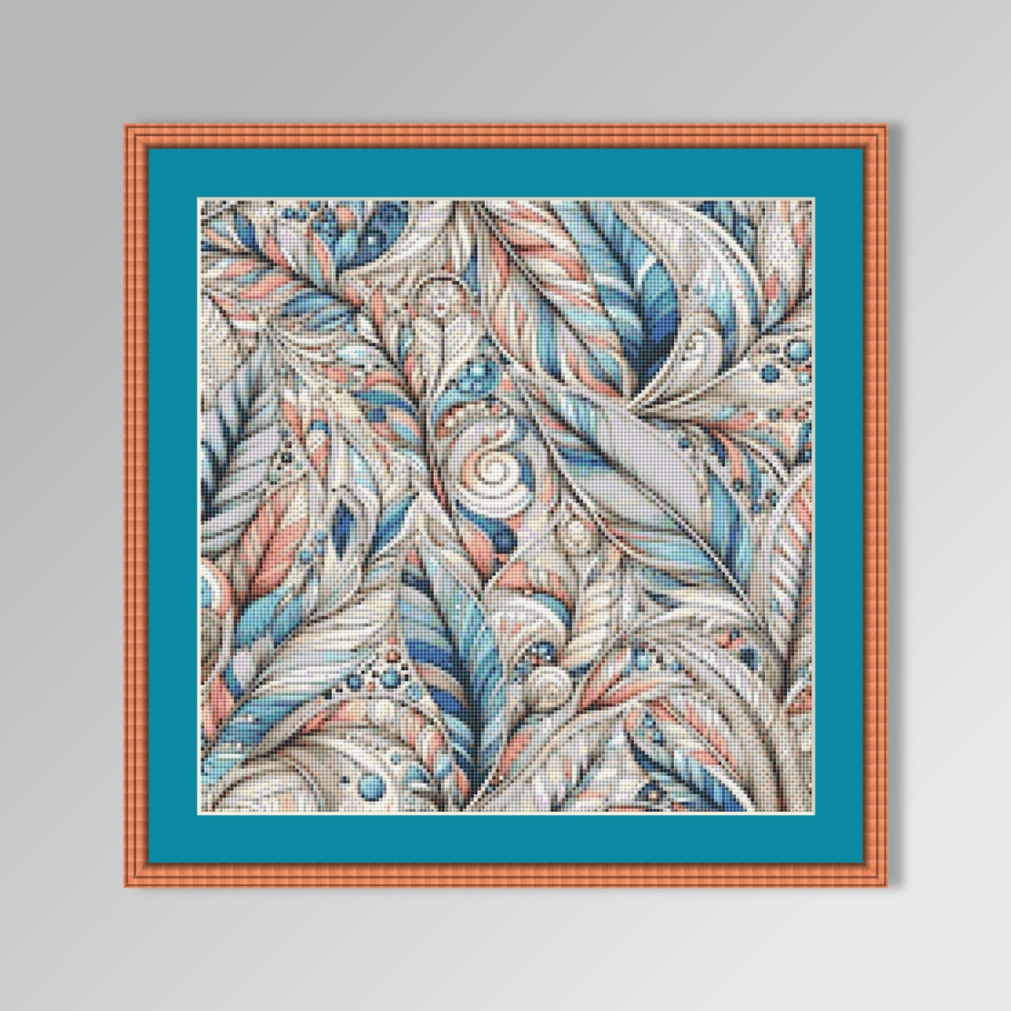 Fantasy Feathers Cross Stitch Pattern, Instant Download, Printable PDF ...