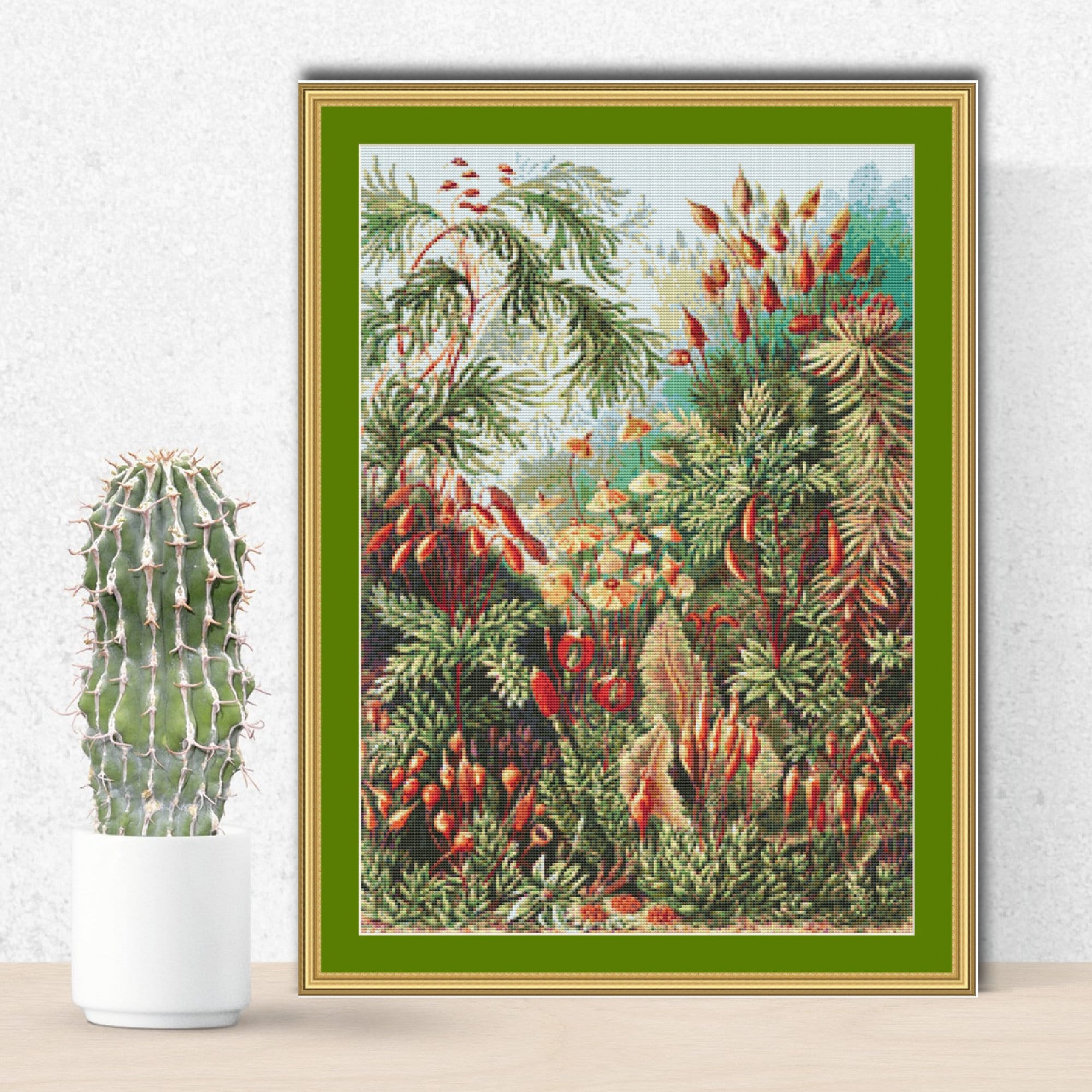 Ernst Haeckel Moss Cross Stitch Pattern, Muscinae, Instant Download ...