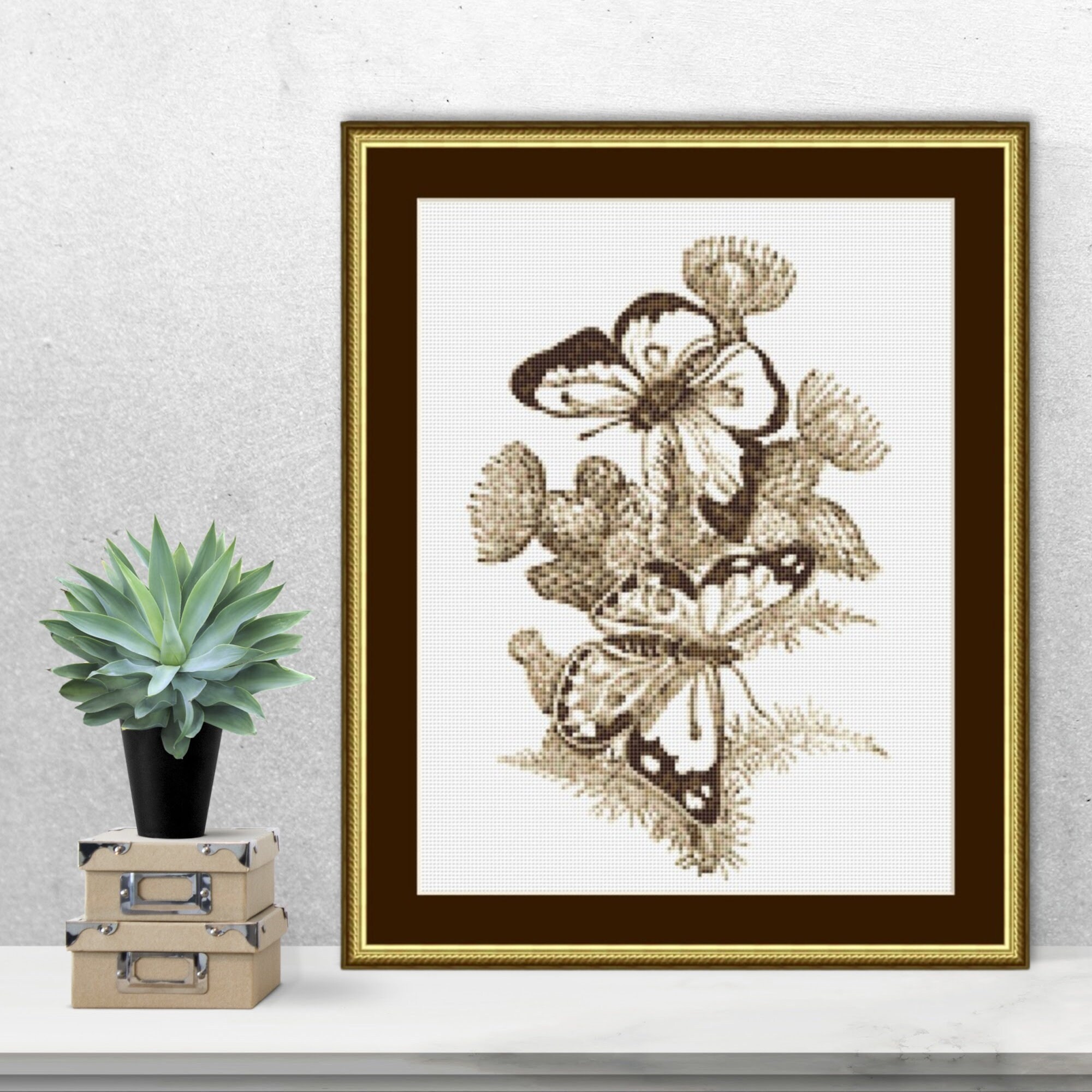 Printable Butterfly Cross Stitch Pattern Instant Digital Download ...