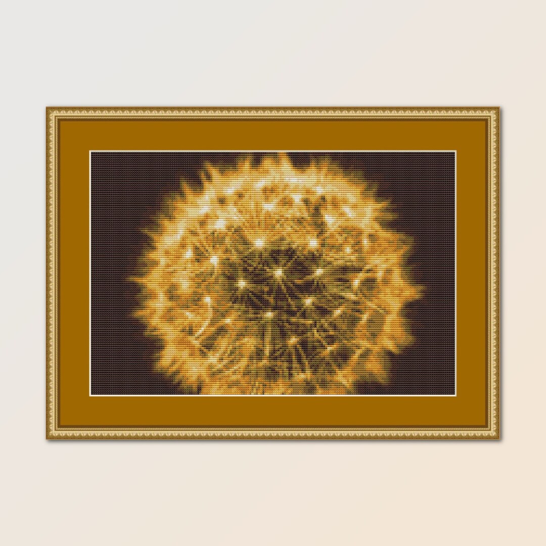 Printable Dandelion Cross Stitch Pattern, Instant Download Botanical ...