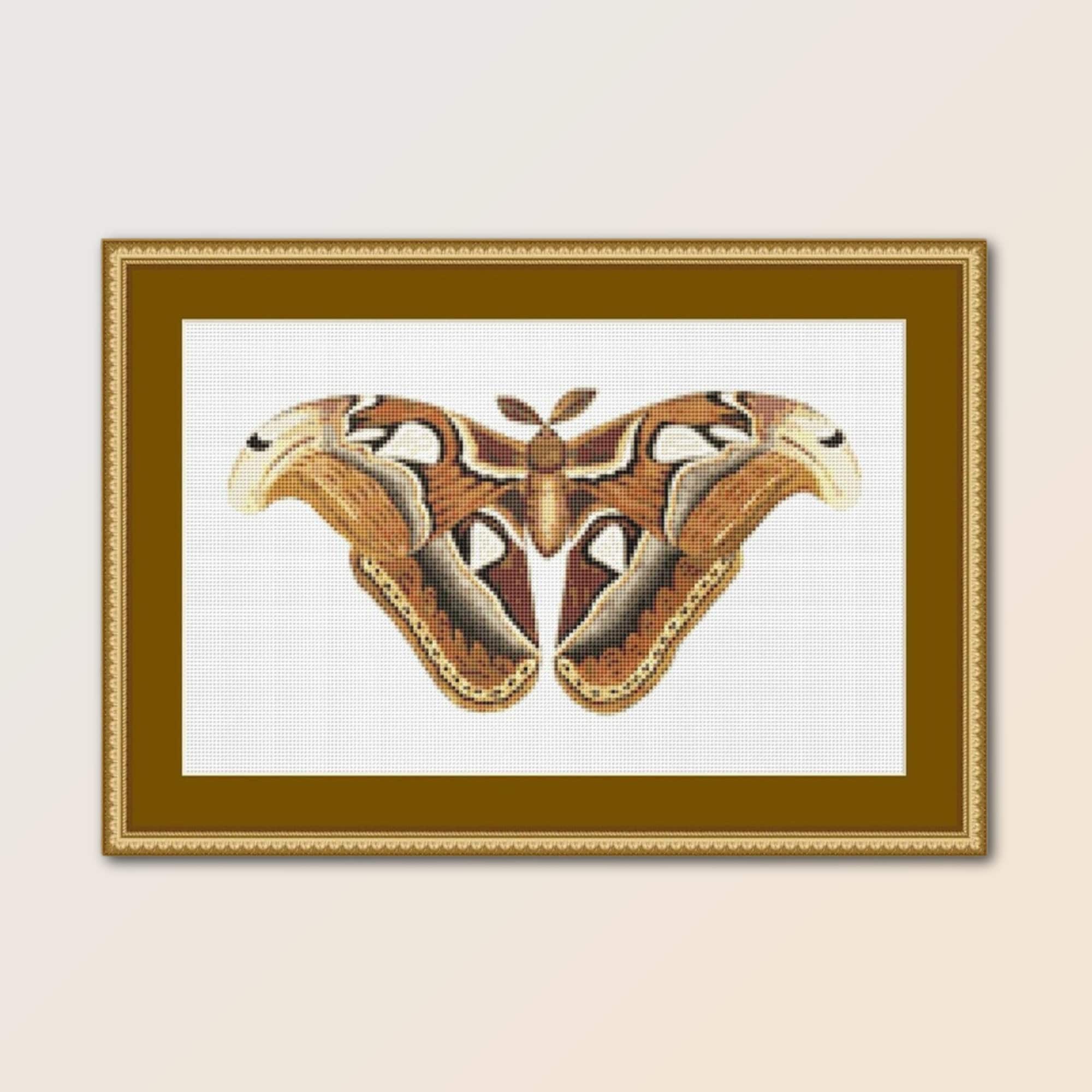 Atlas Moth Cross Stitch Pattern, Instant Digital Download Printable ...