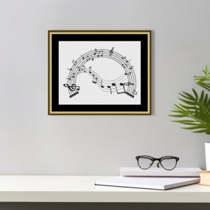 Musical Notes Cross Stitch Pattern, Instant Download, Printable Music ...