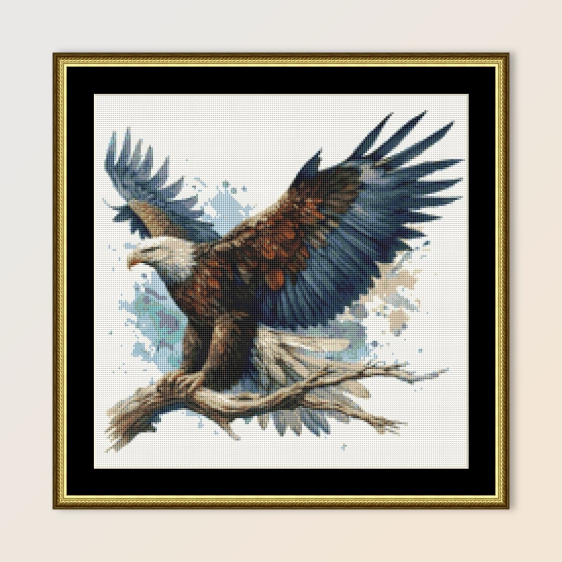 Eagle Cross Stitch Pattern, Instant Download, Printable PDF Bird Chart ...