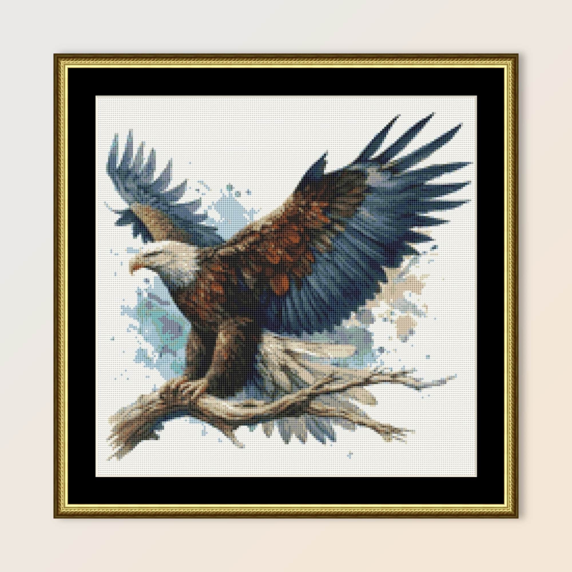 Eagle Cross Stitch Pattern, Instant Digital Download, Printable PDF ...