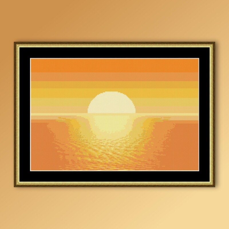 Sunrise Cross Stitch - Etsy