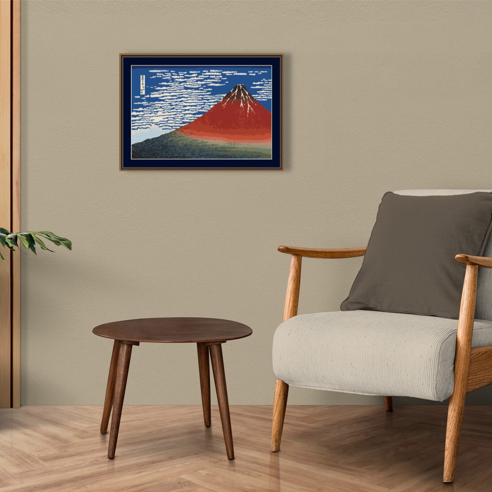 Mount Fuji Cross Stitch Pattern, "fine Wind Clear Morning", Instant ...