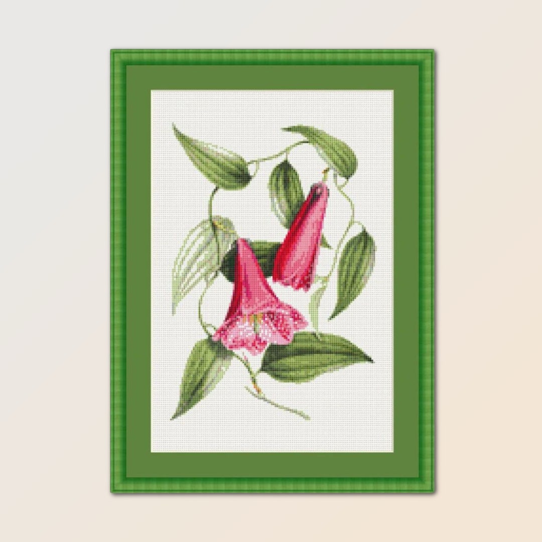 Chilean Bellflower Cross Stitch Pattern, Instant Digital Download ...