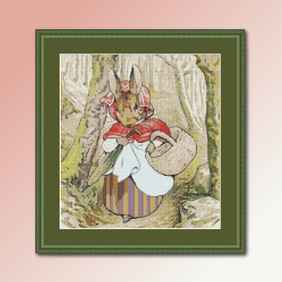 Mrs. Josephine Rabbit Cross Stitch Pattern, Beatrix Potter, Instant ...