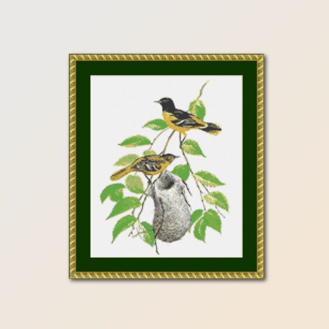 Baltimore Oriole Cross Stitch Pattern, Instant Download, Printable PDF ...