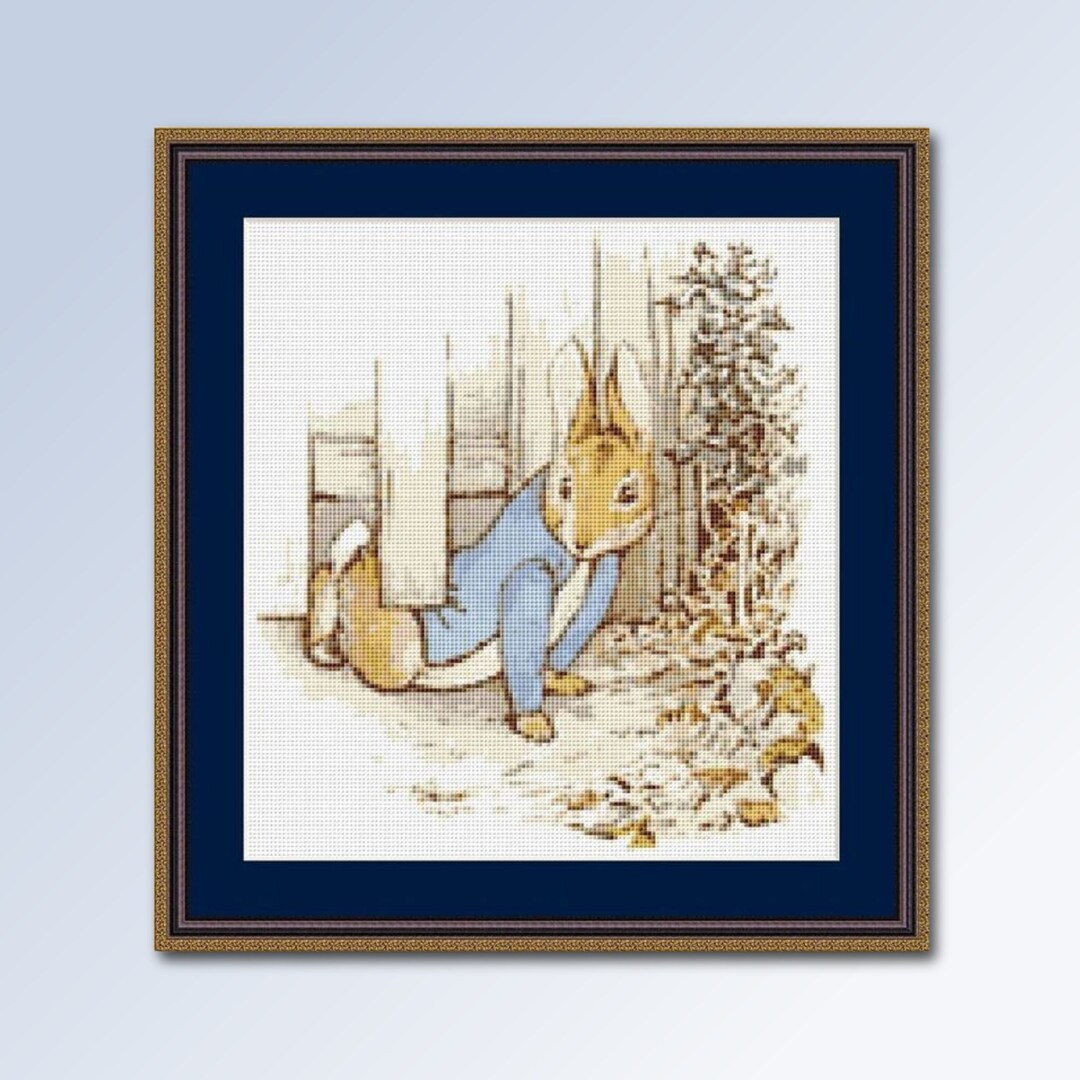 Naughty Peter Rabbit Cross Stitch Pattern, "under the Gate", Beatrix ...