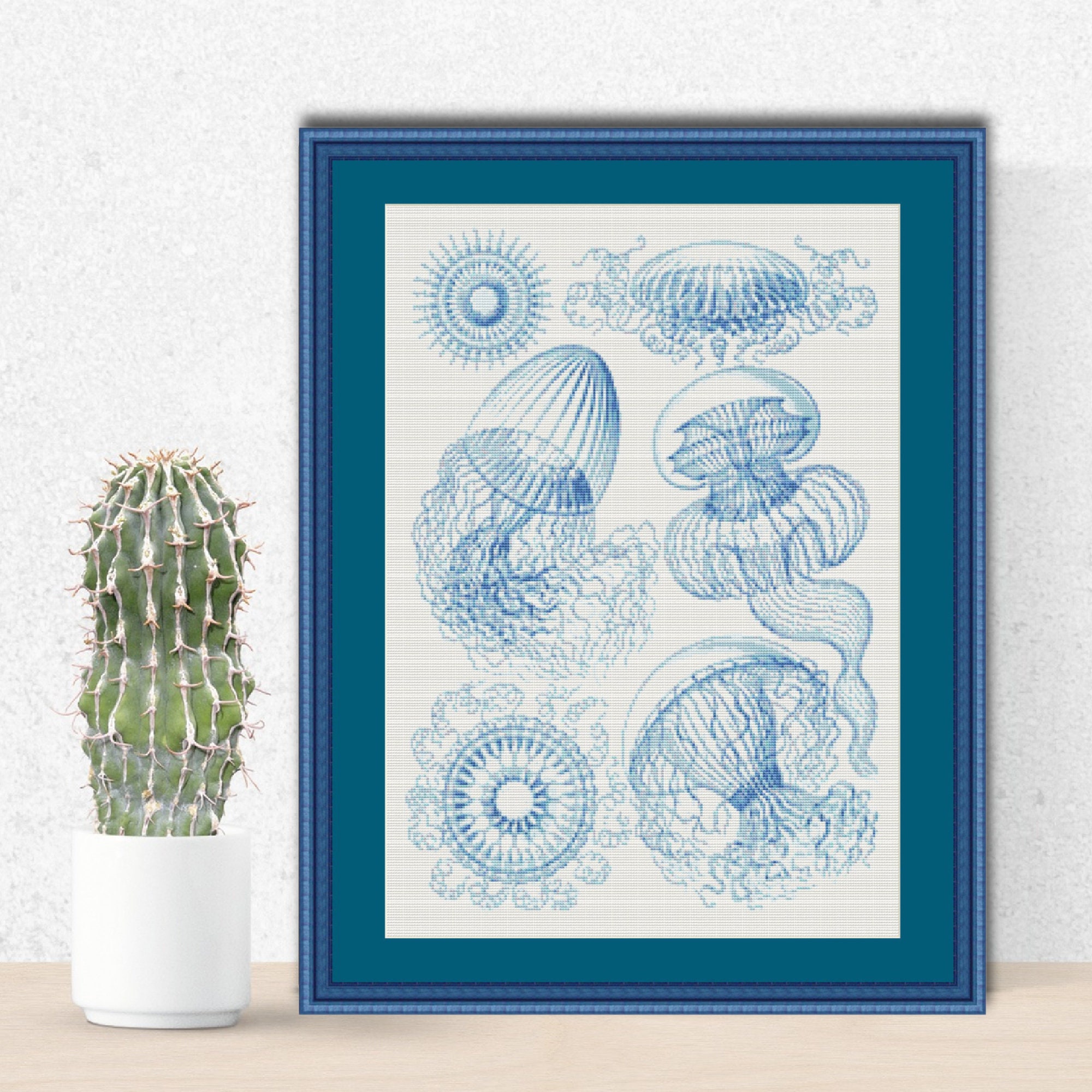 Ernst Haeckel Cross Stitch Pattern, Leptomedusae, Instant Download ...