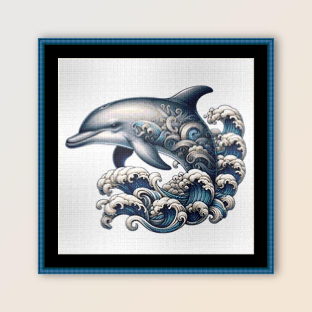 Whimsical Dolphin Cross Stitch Pattern, Instant Download, Printable PDF ...