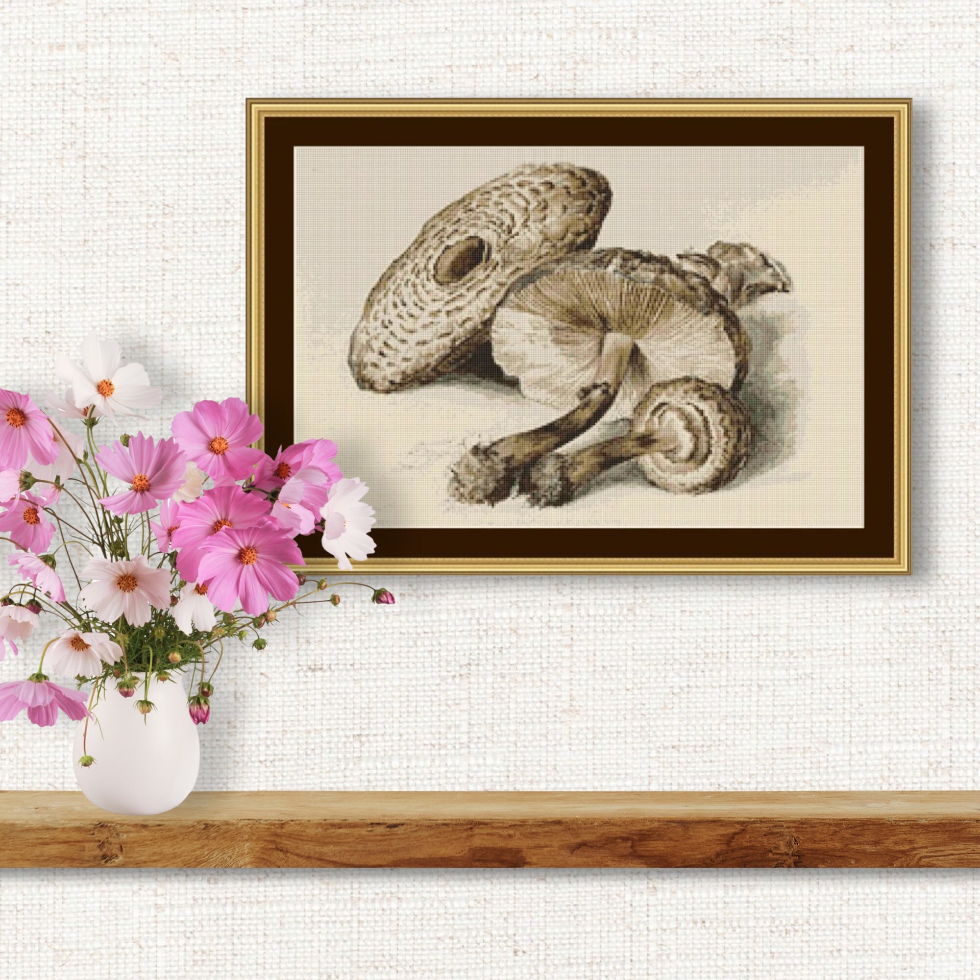Mushroom Drawing Cross Stitch Pattern, Beatrix Potter, Instant Digital ...