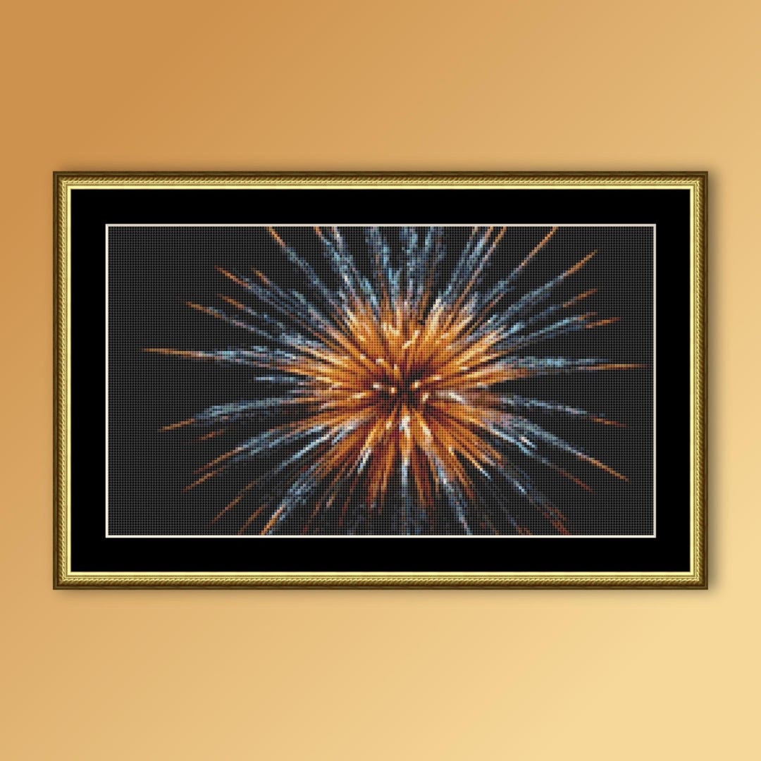 Fireworks Cross Stitch Pattern, Instant Download, Printable PDF Modern ...