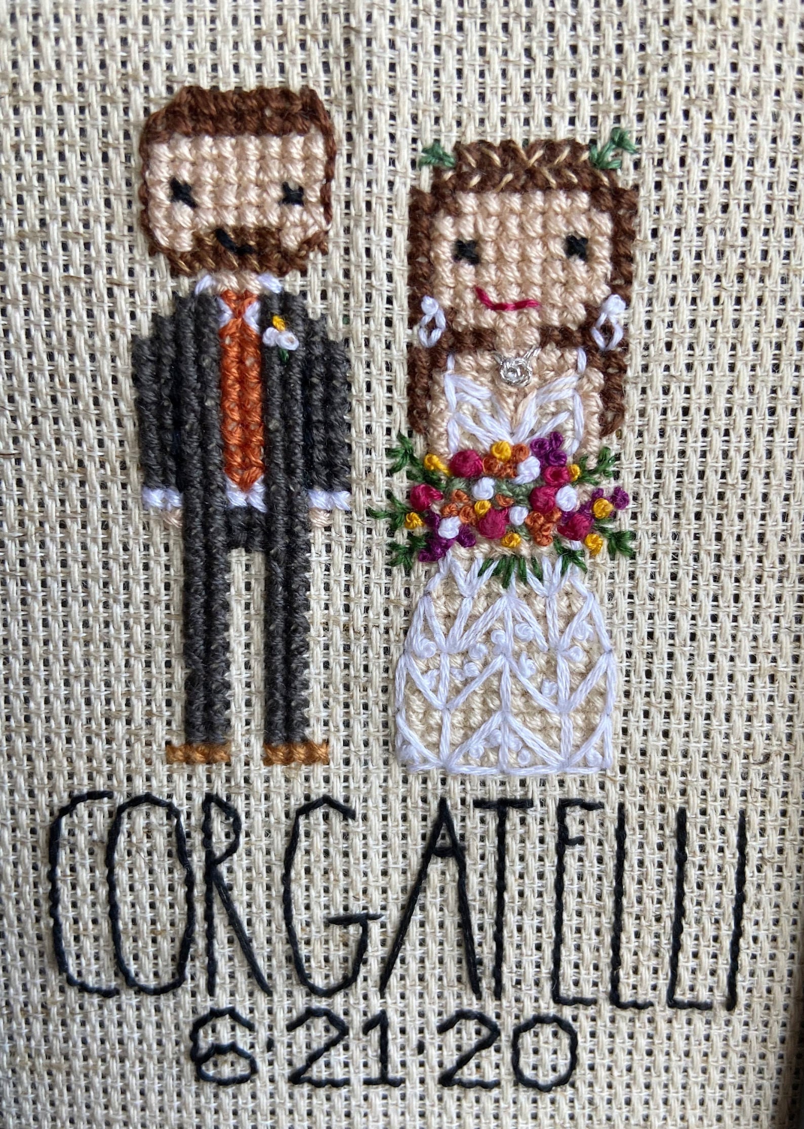 Wedding Day Cross Stitch - Etsy