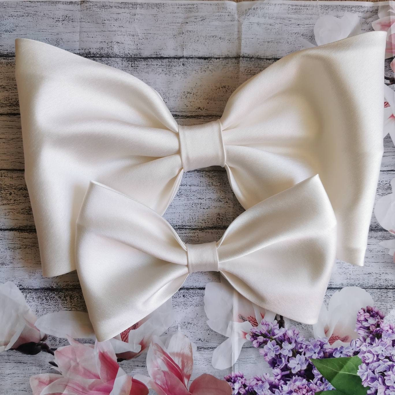 Detachable Wedding Dress Bow, Ivory Mikado Fabric Bridal Accessory ...