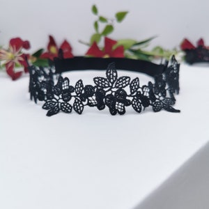 Black Bridal Garter Set, Black Lace Garters, Wedding Garter Made From ...