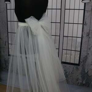 Bridal Detachable Train With Belt and Bow, Removable Train, Wedding ...