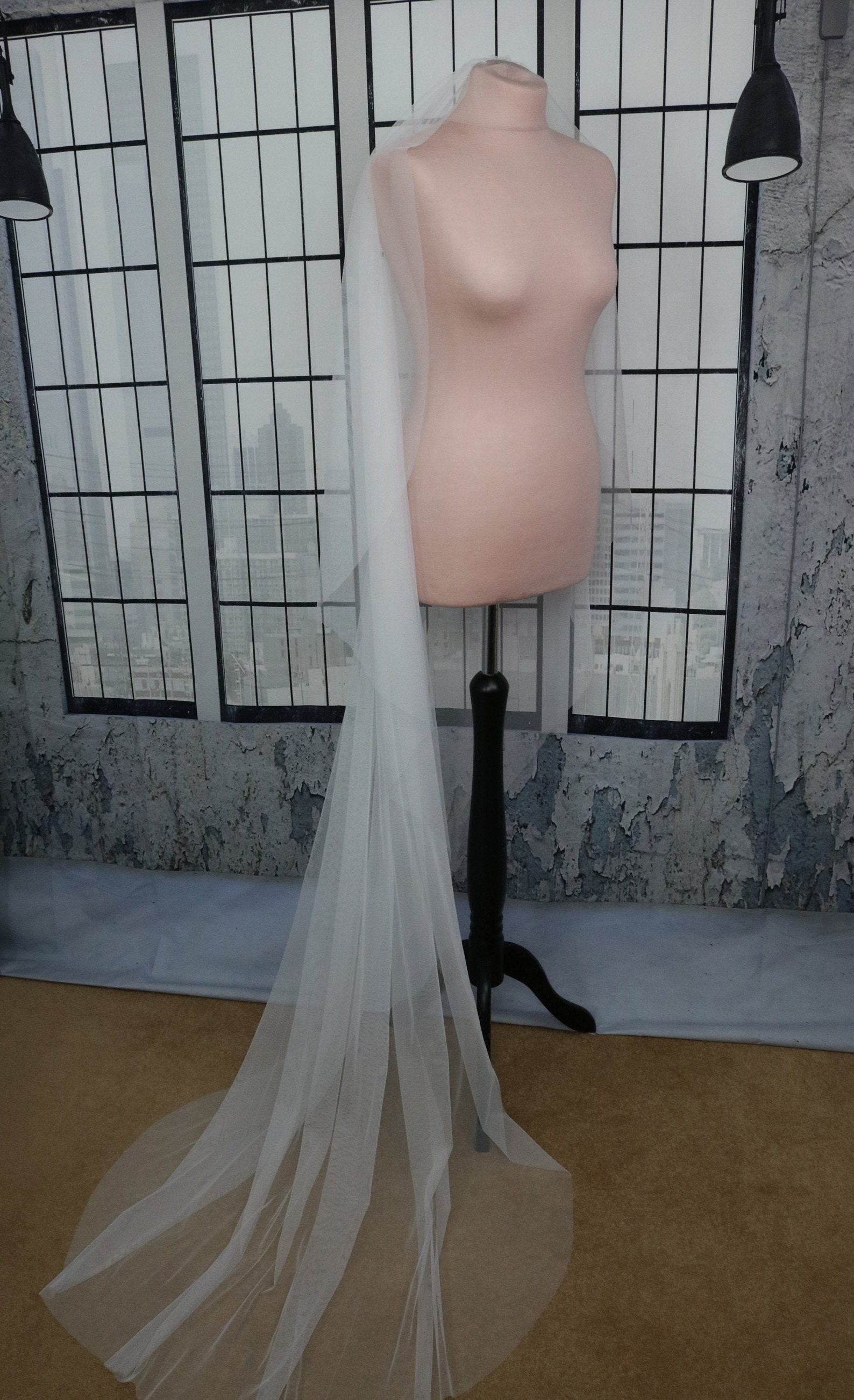 Wedding Veil, Bridal Plain Veil, Tulle Veil, Bridal Veil, Ivory Veil ...