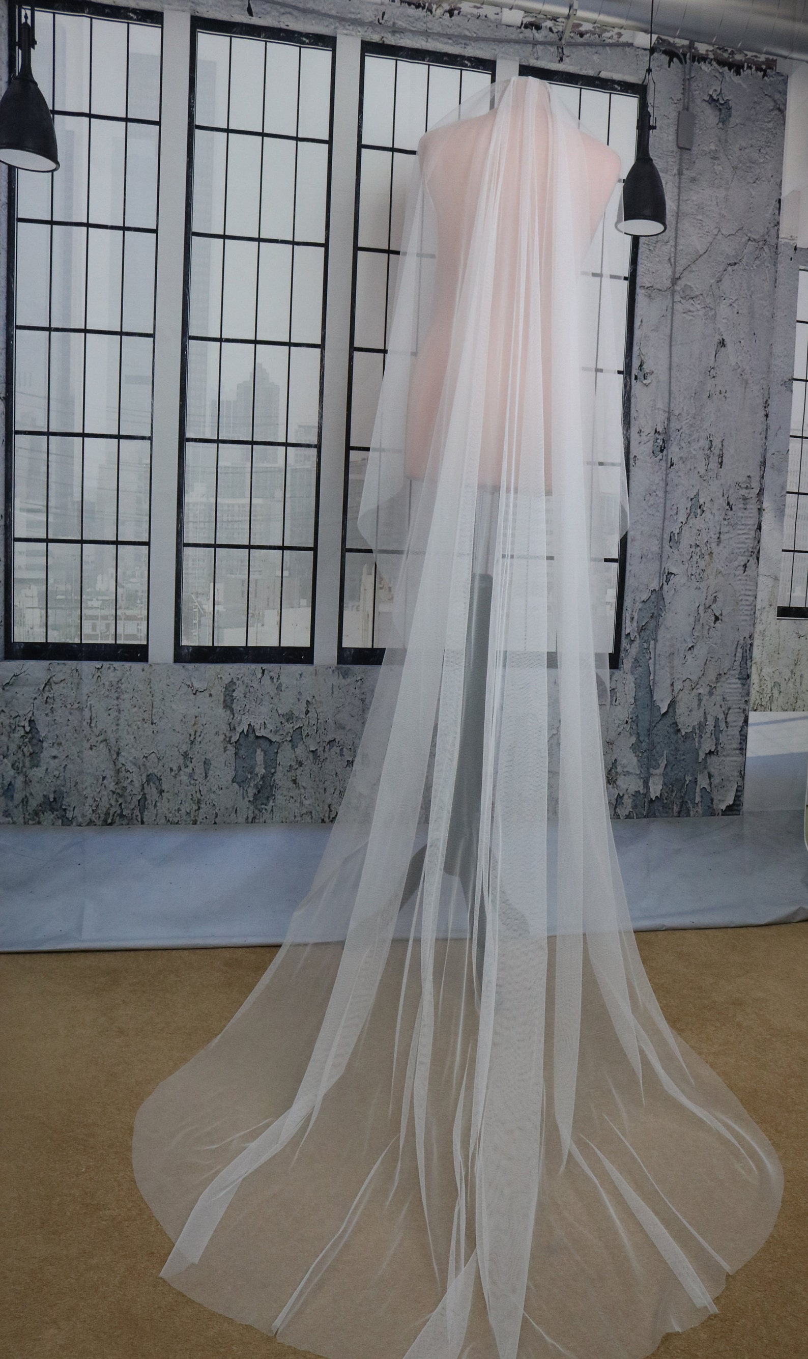 Wedding Veil, Bridal Plain Veil, Tulle Veil, Bridal Veil, Ivory Veil ...