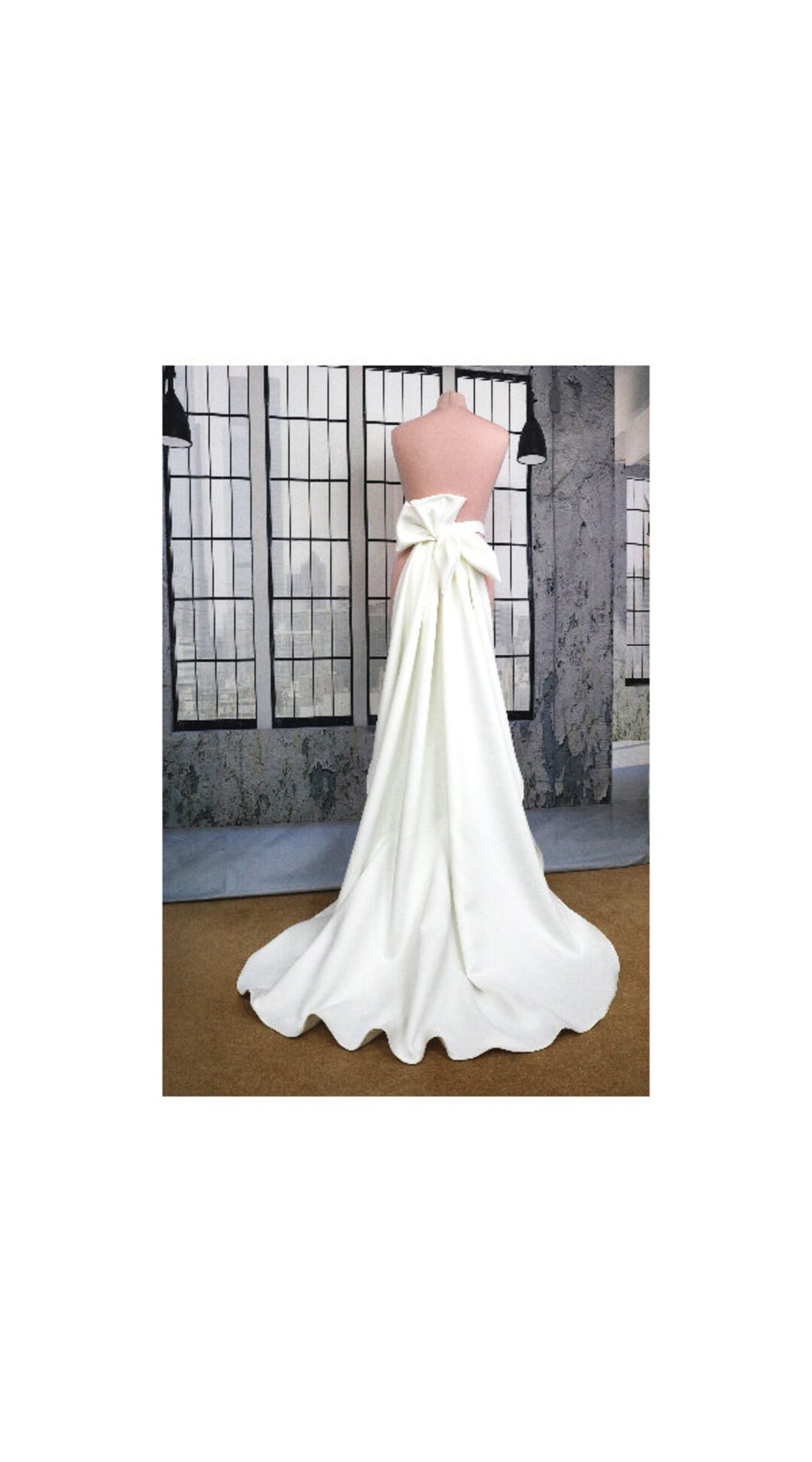 Detachable Satin Bridal Train With Bow, Detachable Train With Bow ...