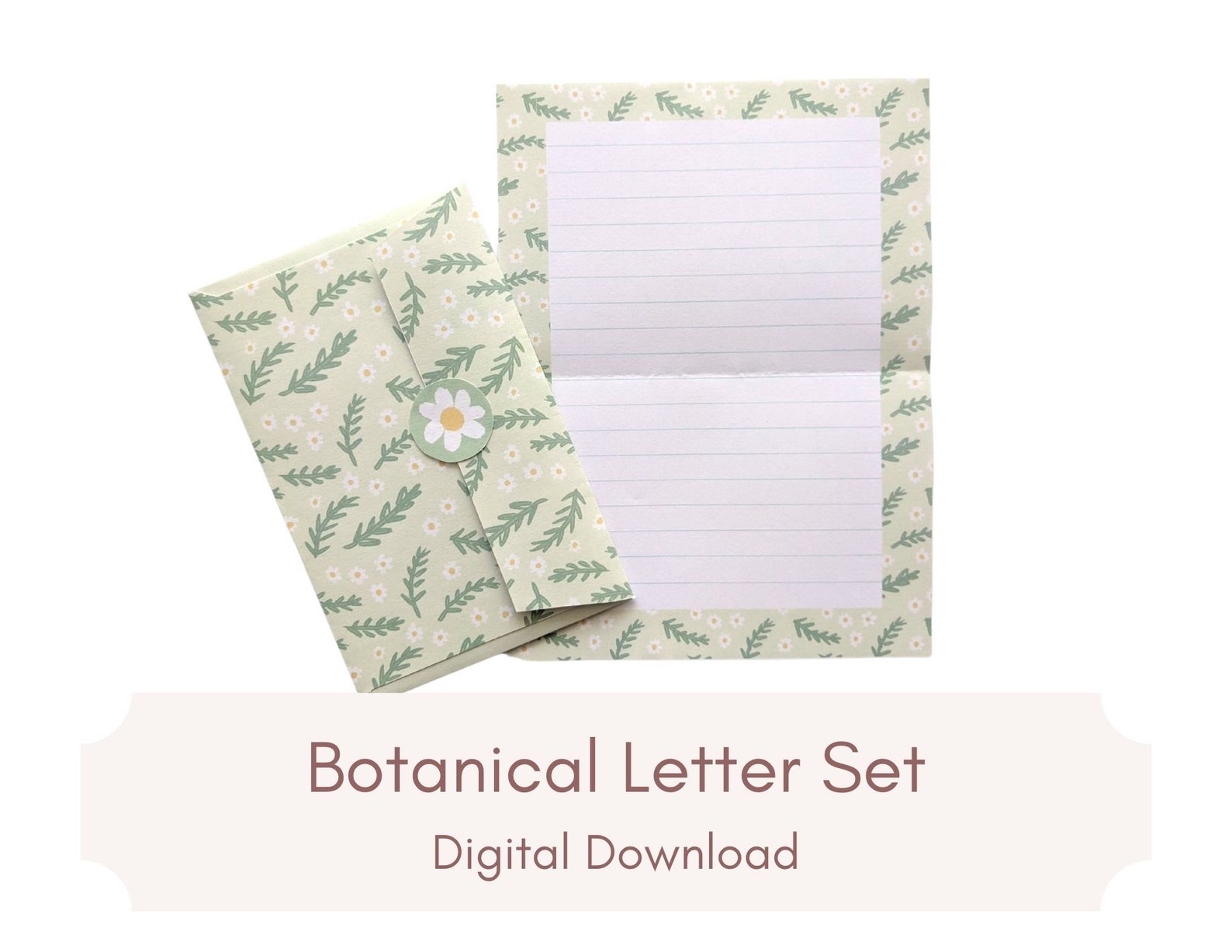 Botanical Letter Set Printable - Etsy
