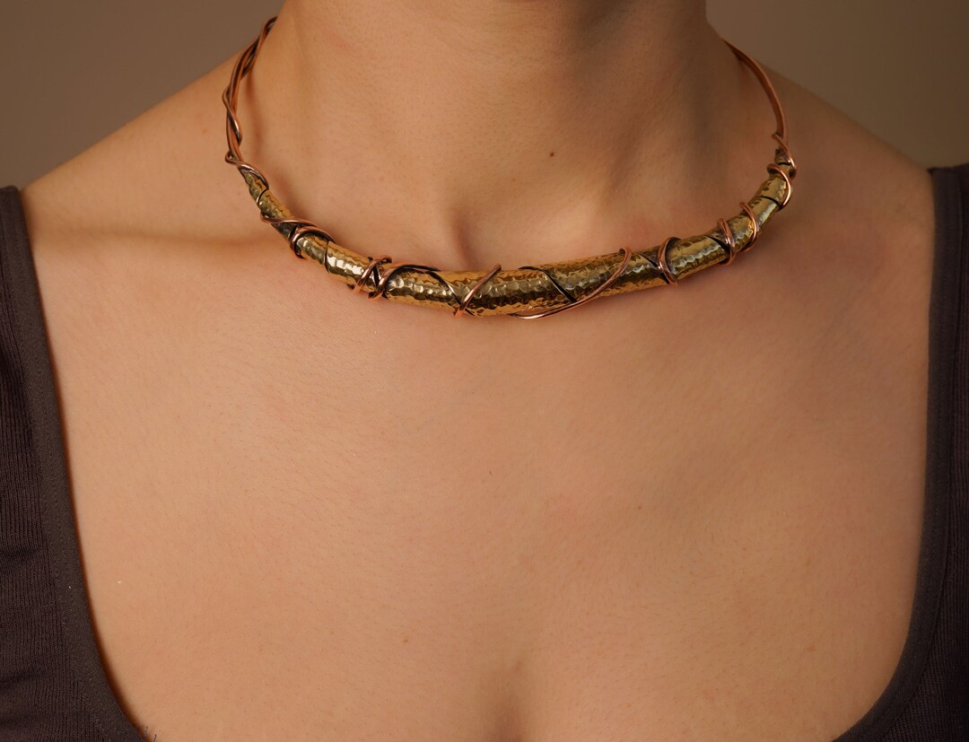 Collar de cobre collar / collar de envoltura de cobre Wier - Etsy España
