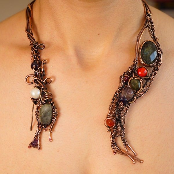 Wire Collar Necklace - Etsy