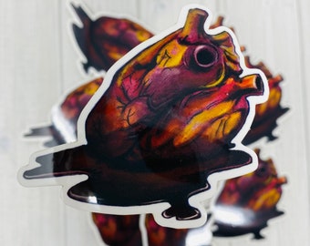 Bleeding Heart Sticker - Etsy