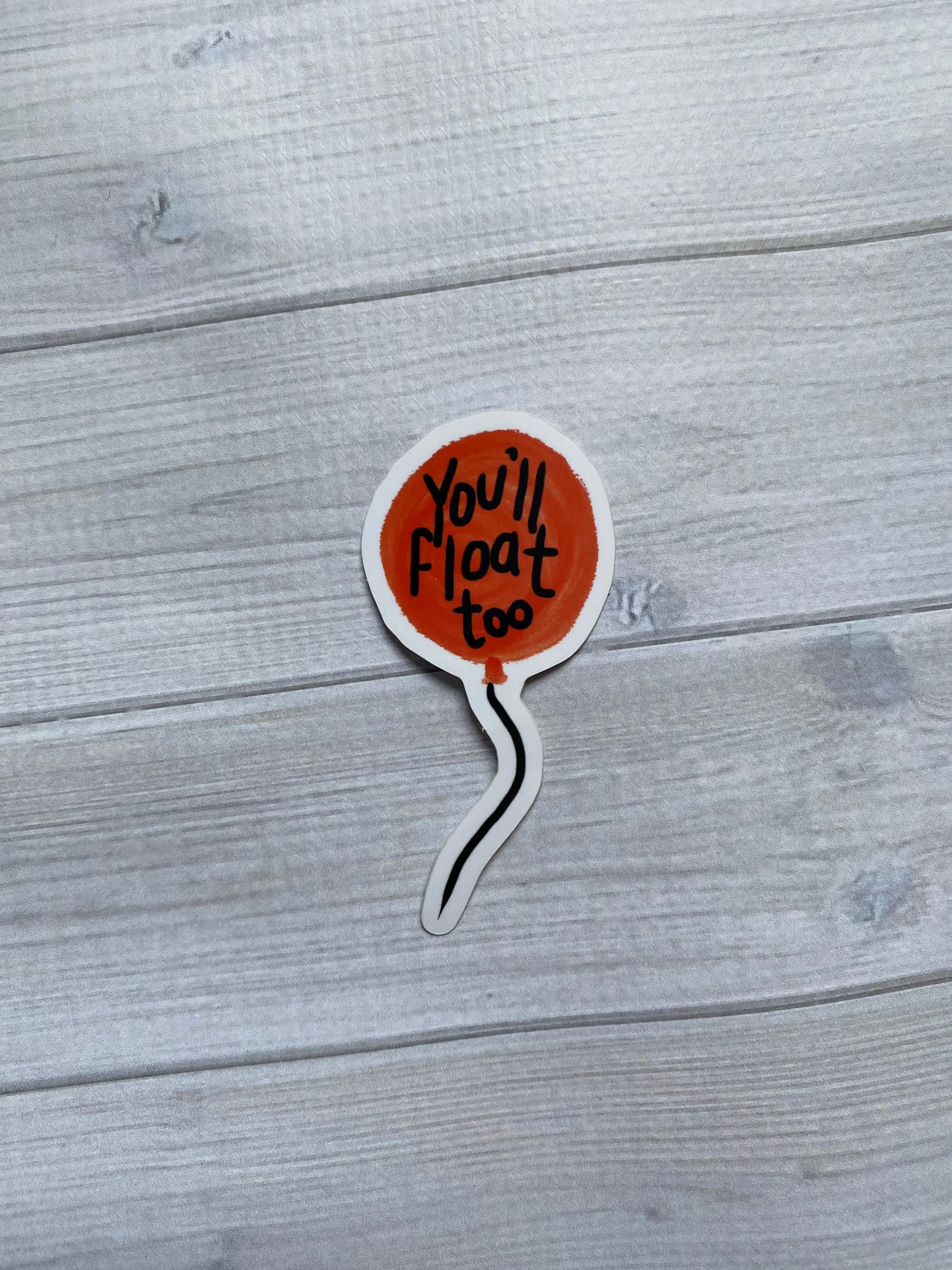 Vinyl Sticker It Clown Youll Float Too Red Balloon | Etsy