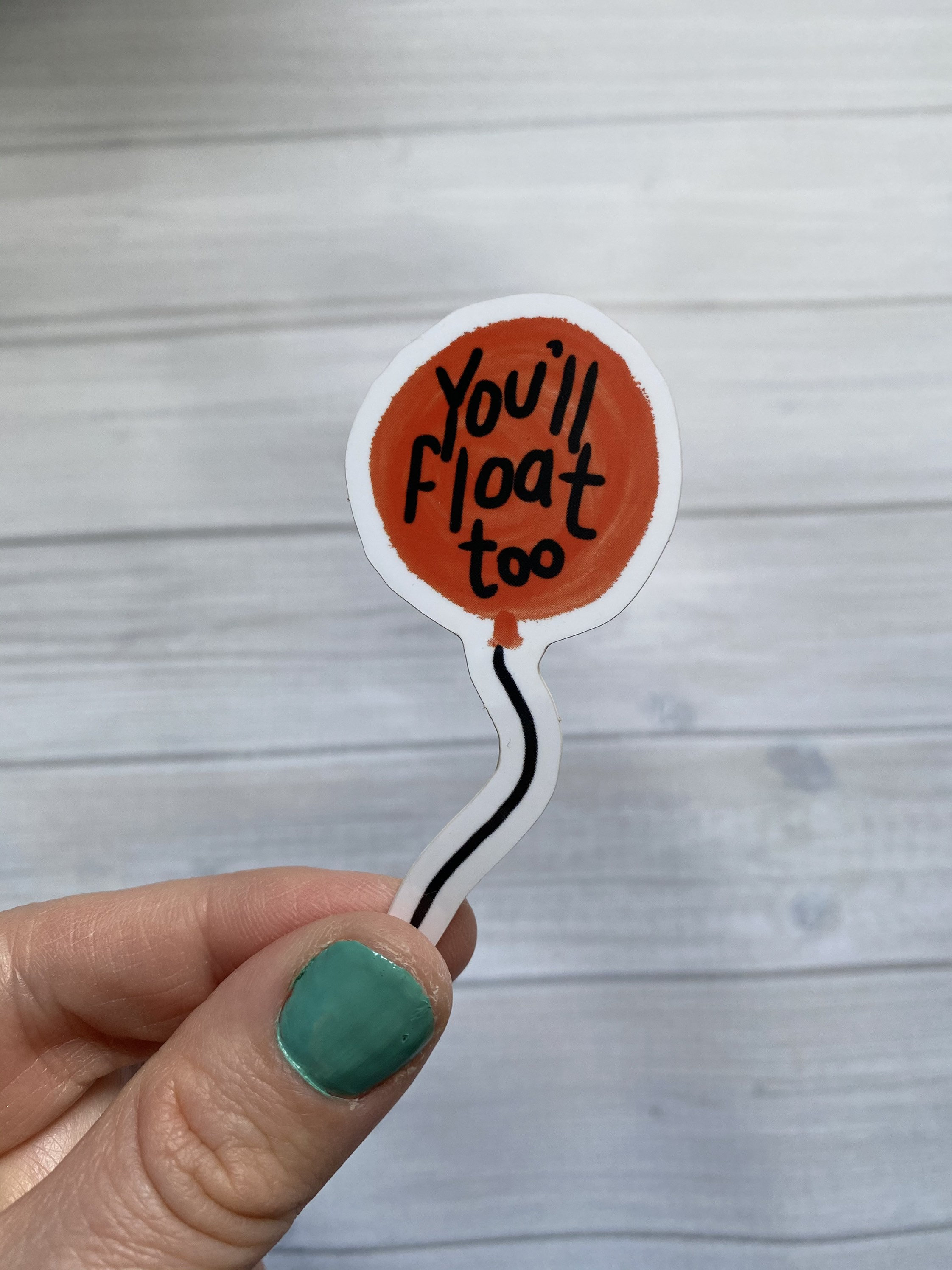 Vinyl Sticker It Clown Youll Float Too Red Balloon | Etsy